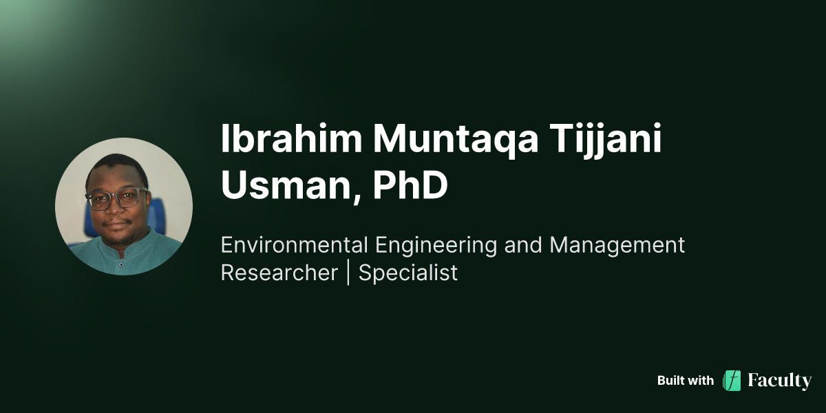 Ibrahim Muntaqa Tijjani Usman, PhD
